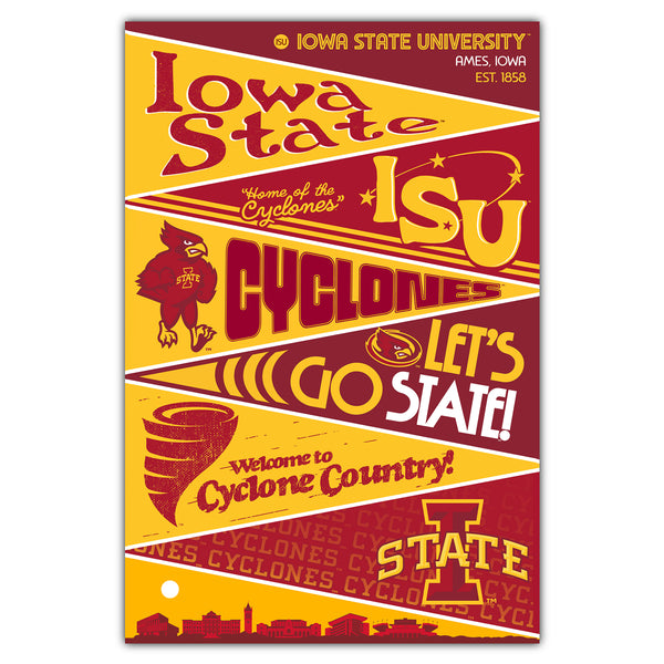 Iowa State University Pennants Postcard - Bozz Prints