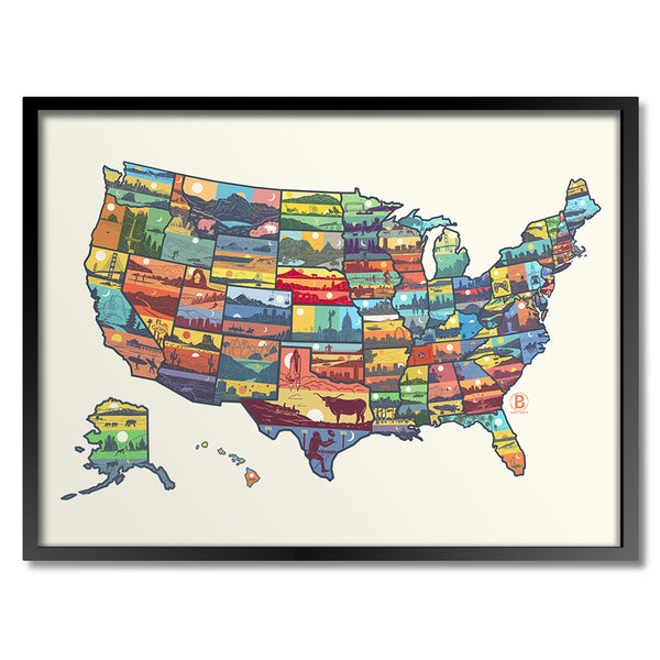 Layers of USA Art Print - Bozz Prints