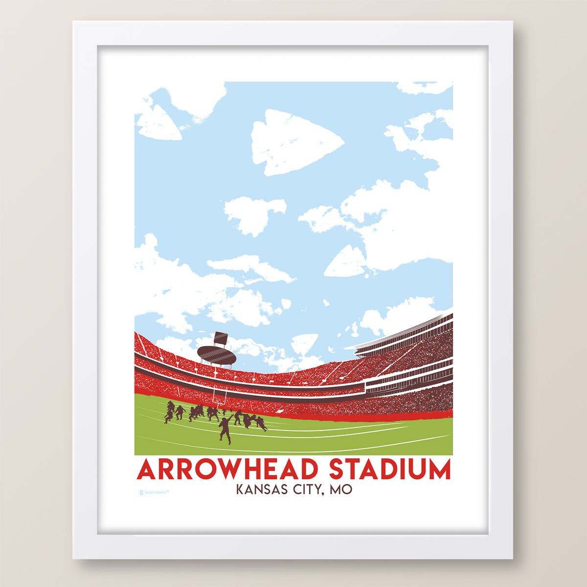 Arrowhead Stadium Kansas City Art Print - Bozz Prints