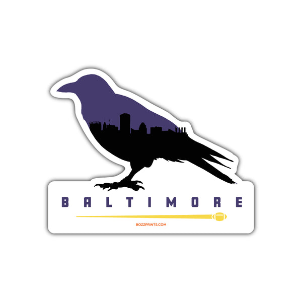 Baltimore Football Maryland Sticker - Bozz Prints