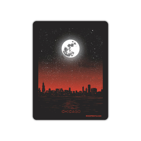 Chicago Moon Illinois Magnet - Bozz Prints
