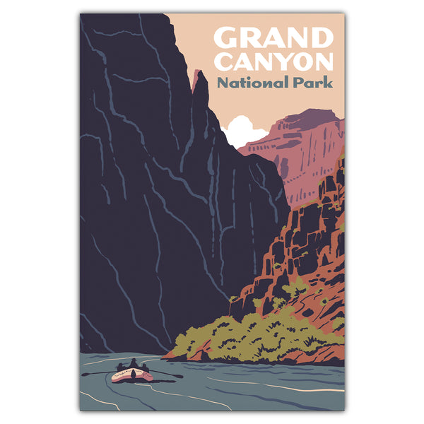 Grand Canyon National Park River Rafting Postcard - Bozz Prints
