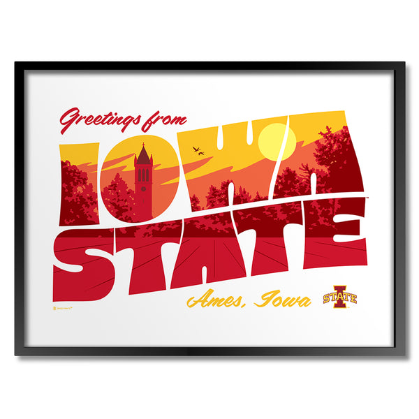 Greetings from Iowa State University Art Print - Bozz Prints