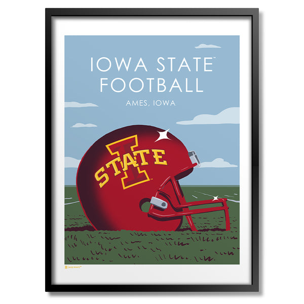 Iowa State Football Helmet Art Print - Bozz Prints