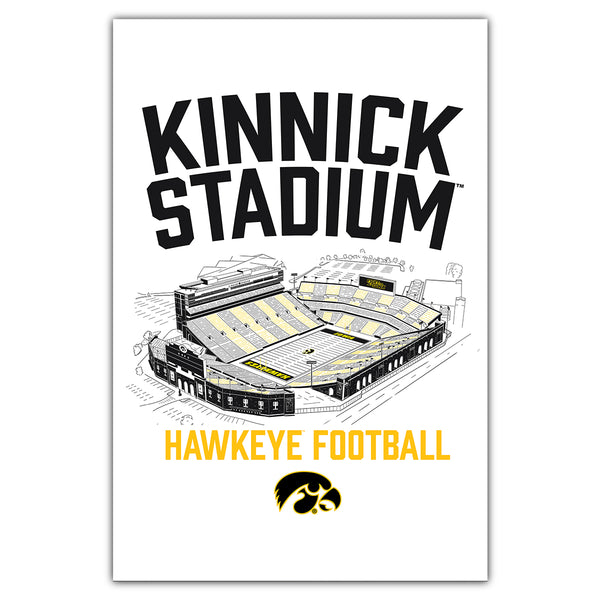 University of Iowa Kinnick Stadium Postcard - Bozz Prints