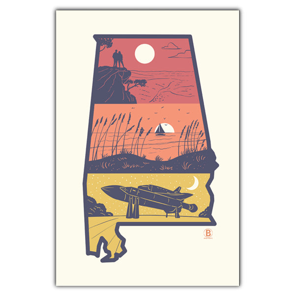 Layers of Alabama Postcard - Bozz Prints