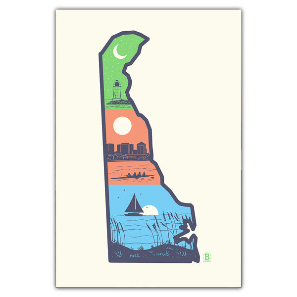 Layers of Delaware Postcard - Bozz Prints