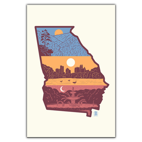 Layers of Georgia Postcard - Bozz Prints