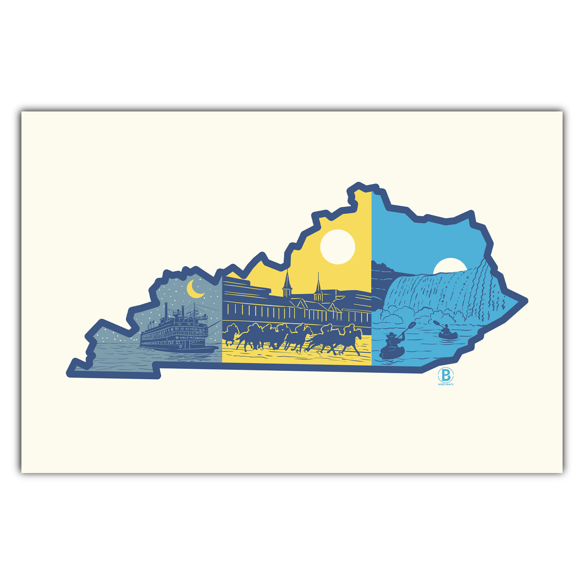 Layers of Kentucky Postcard - Bozz Prints
