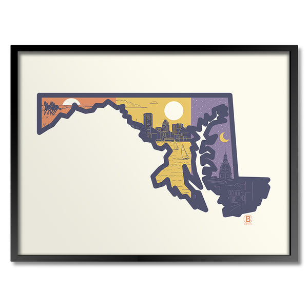 Layers of Maryland Art Print - Bozz Prints