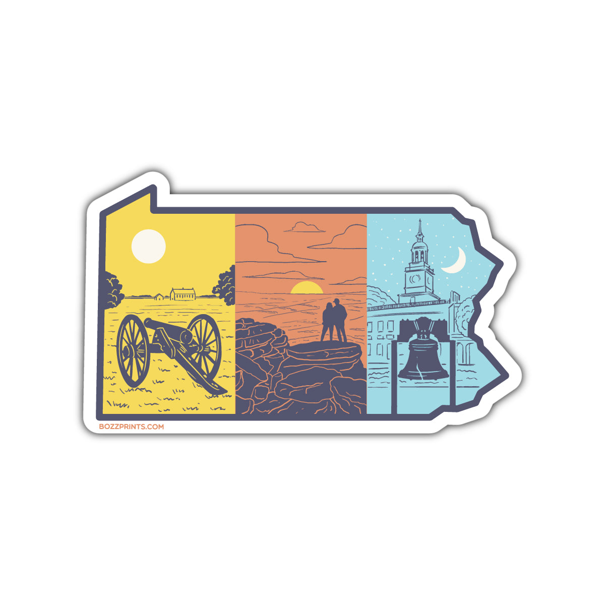 Layers of Pennsylvania Sticker - Bozz Prints