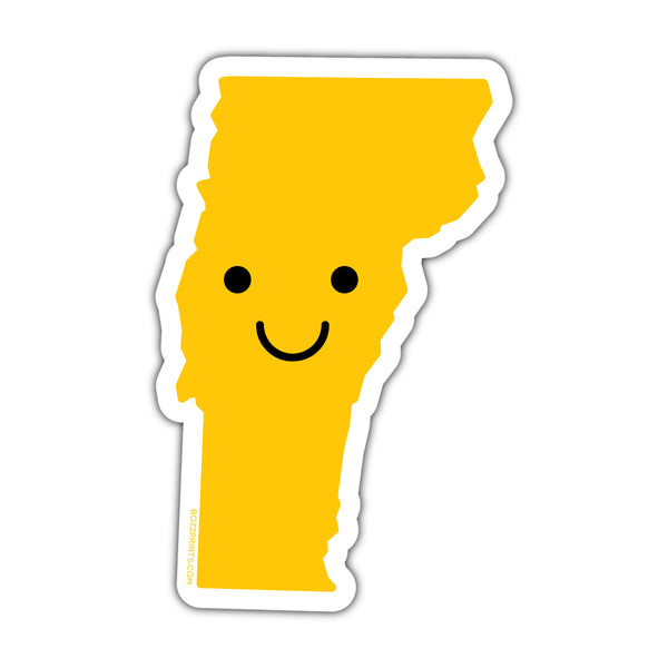 Smiley Face Vermont Sticker - Bozz Prints