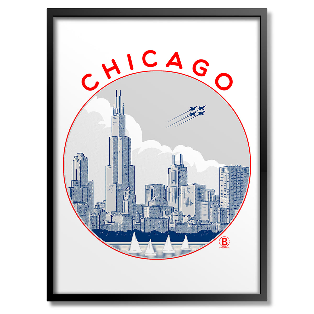 Chicago Circle Art Print - Bozz Prints