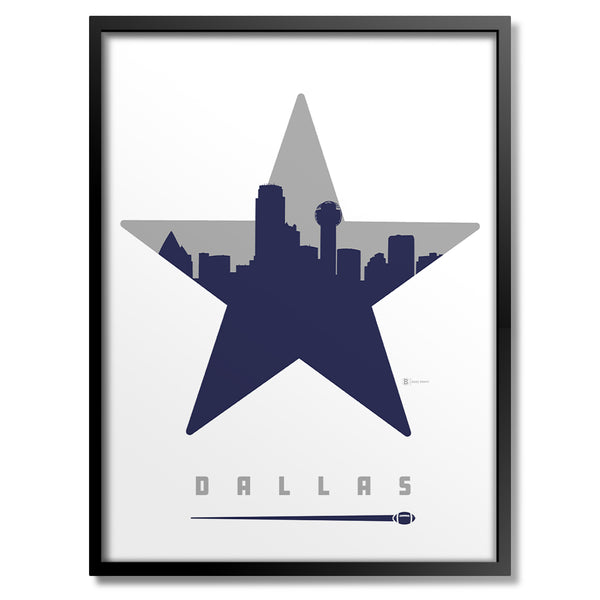 Dallas Football Art Print - Bozz Prints