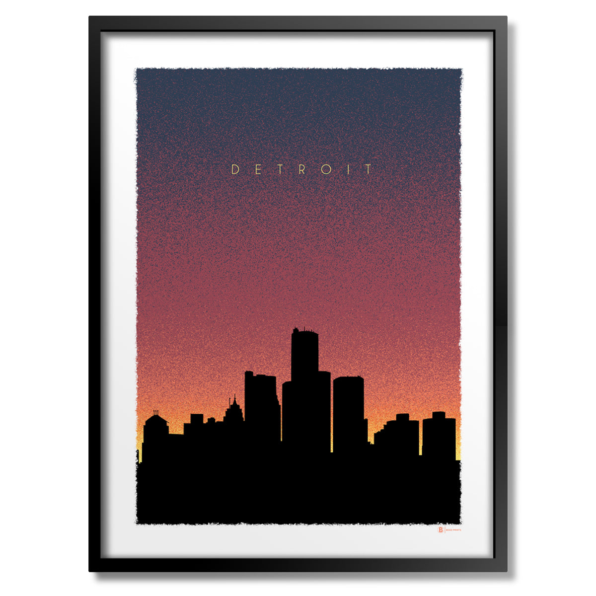 Detroit City Skyline Print Out