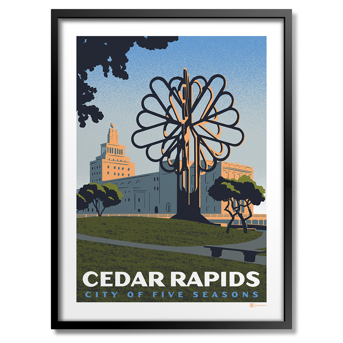 Downtown Cedar Rapids Art Print - Bozz Prints