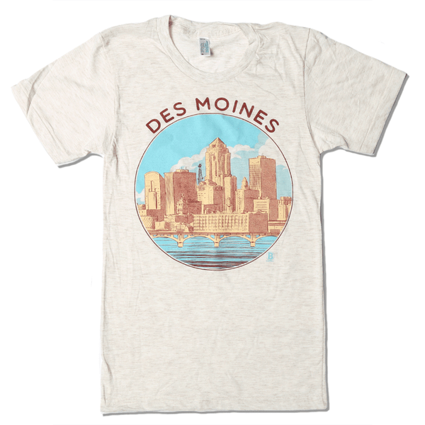 Des Moines Circle T-Shirt - Bozz Prints