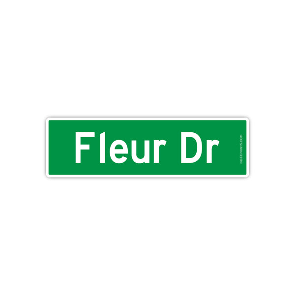 Fleur Drive - Des Moines Street Signs