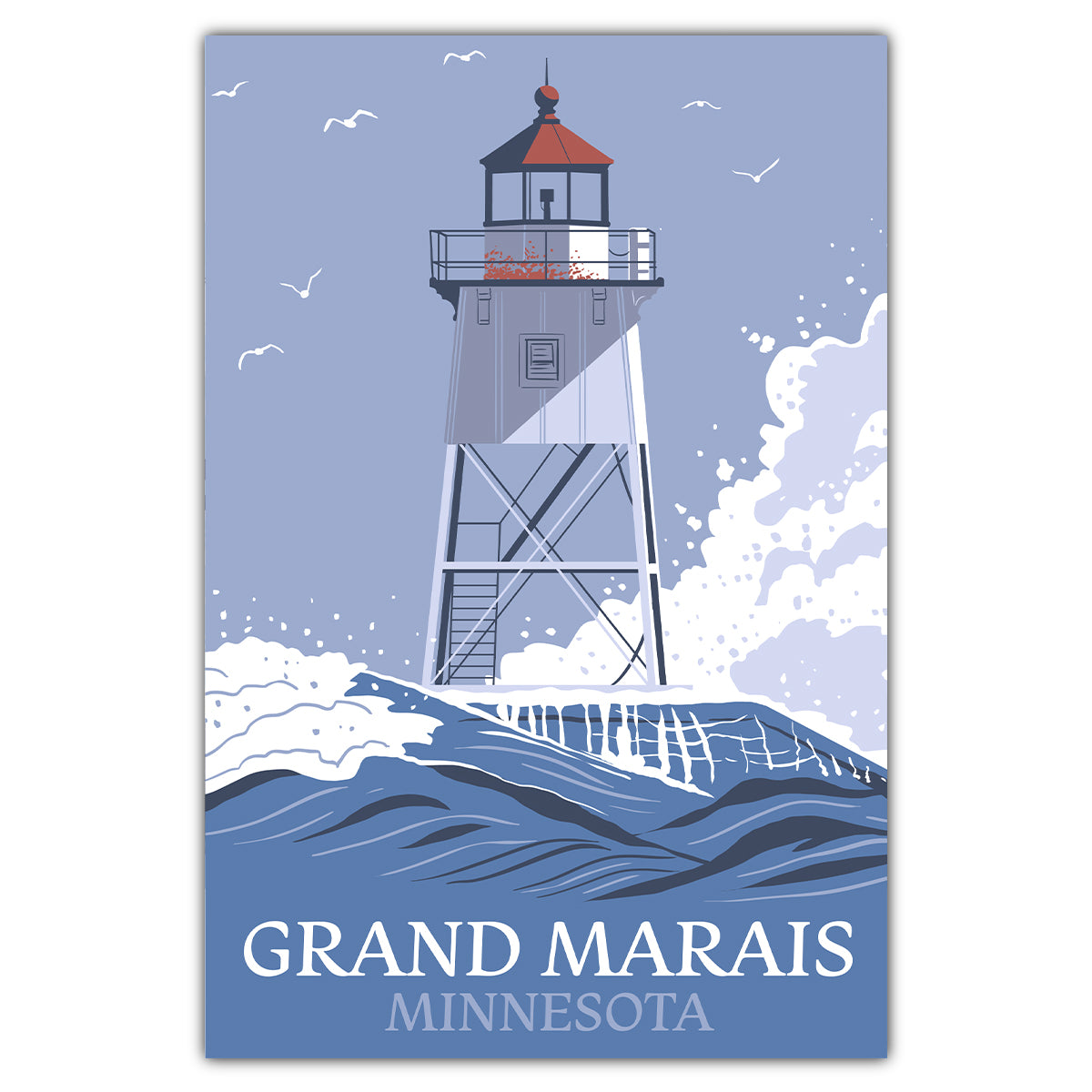 Grand Marais Lighthouse Postcard - Bozz Prints