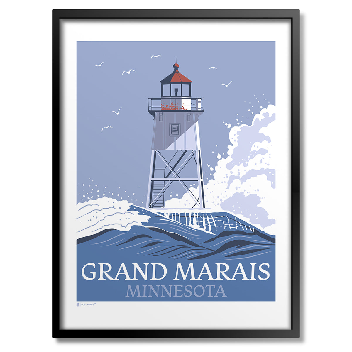 Grand Marais Lighthouse Art Print - Bozz Prints