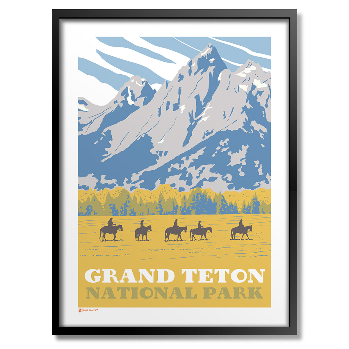 Grand Teton National Park Horseback Print | Bozz Prints