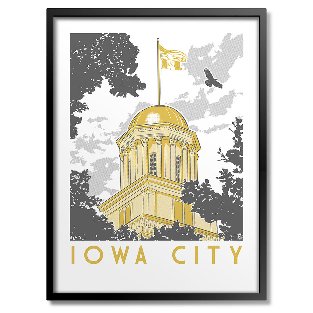 Iowa City Capitol Art Print - Bozz Prints