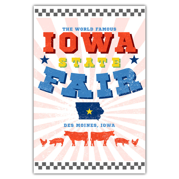 The World Famous Iowa State Fair Postcard | Bozz Prints