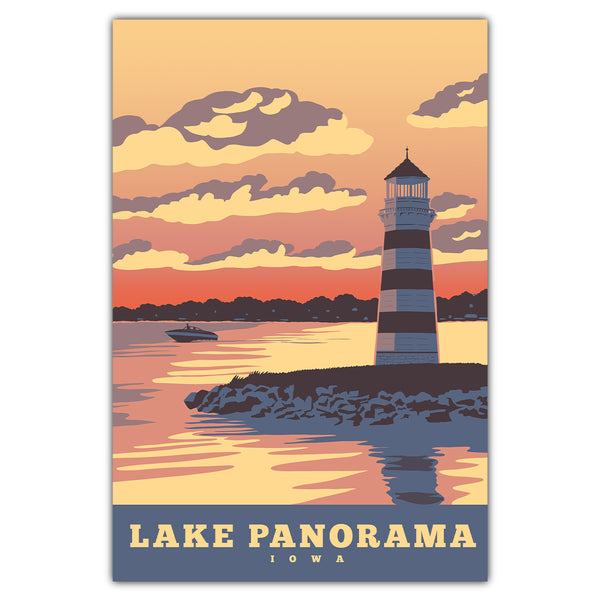 Lake Panorama Iowa Postcard - Bozz Prints