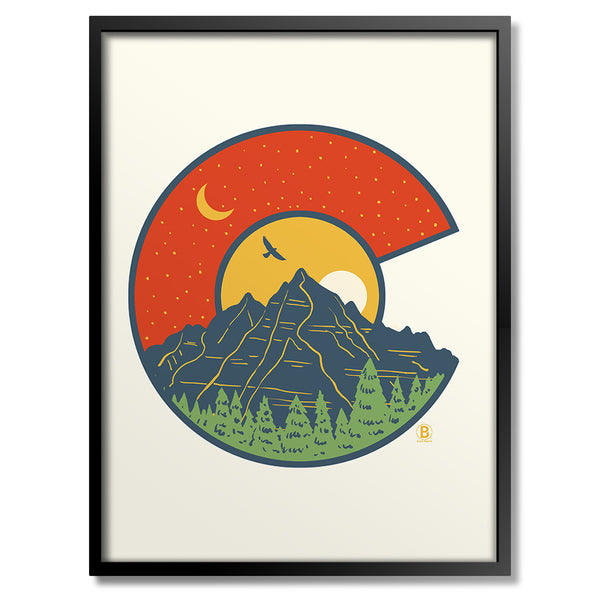 Layers of Colorado "C" Flag Art Print - Bozz Prints