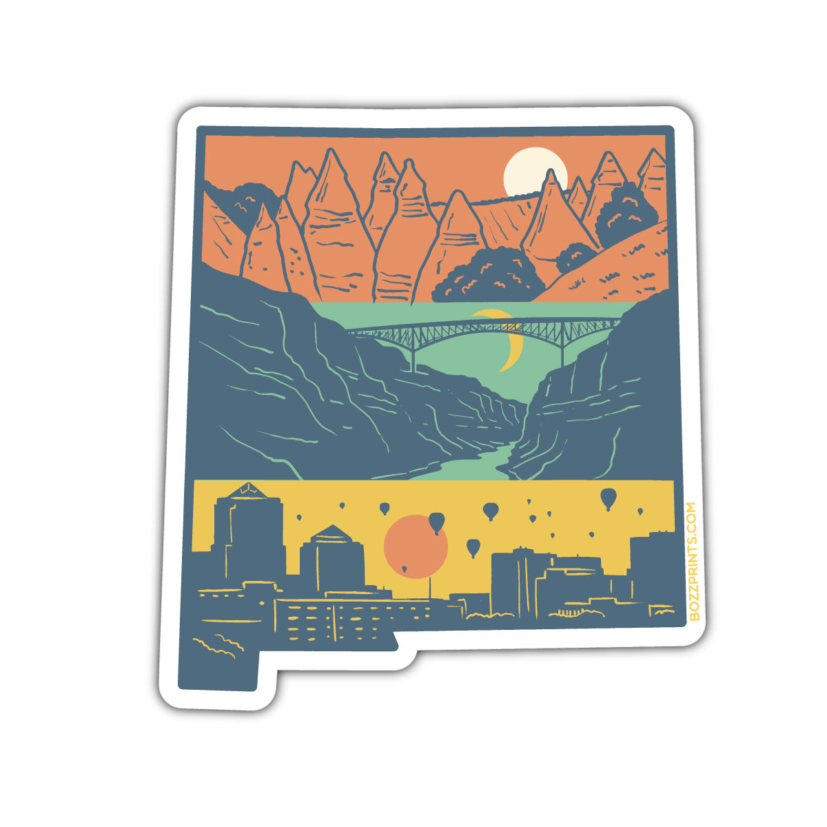 Layers of New Mexico Sticker - Bozz Prints