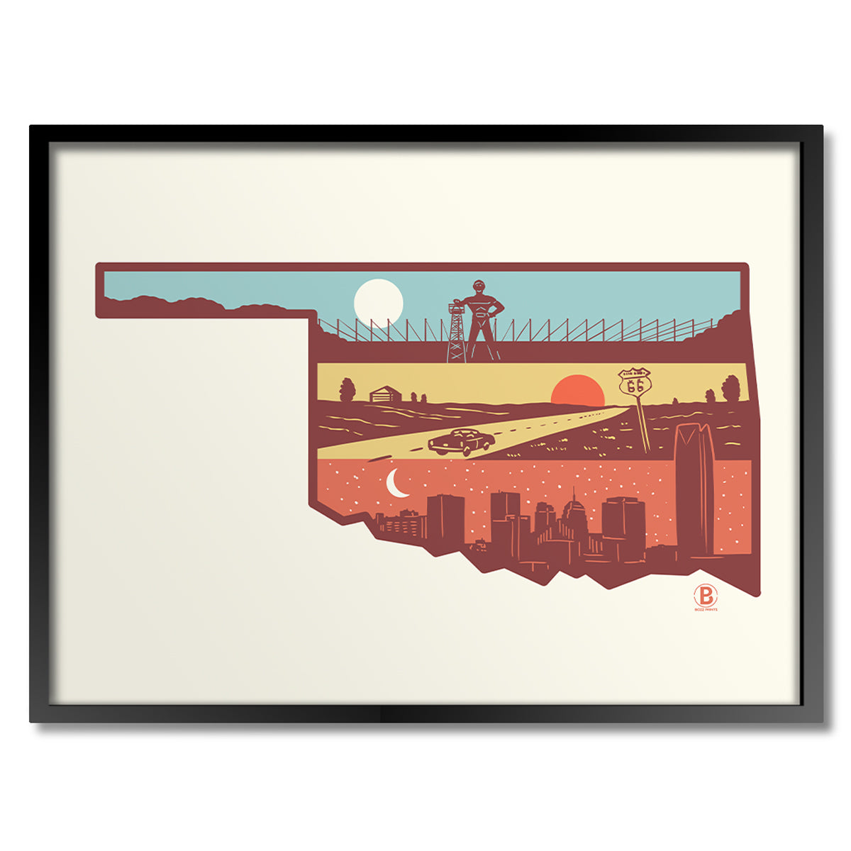 Layers of Oklahoma Art Print - Bozz Prints