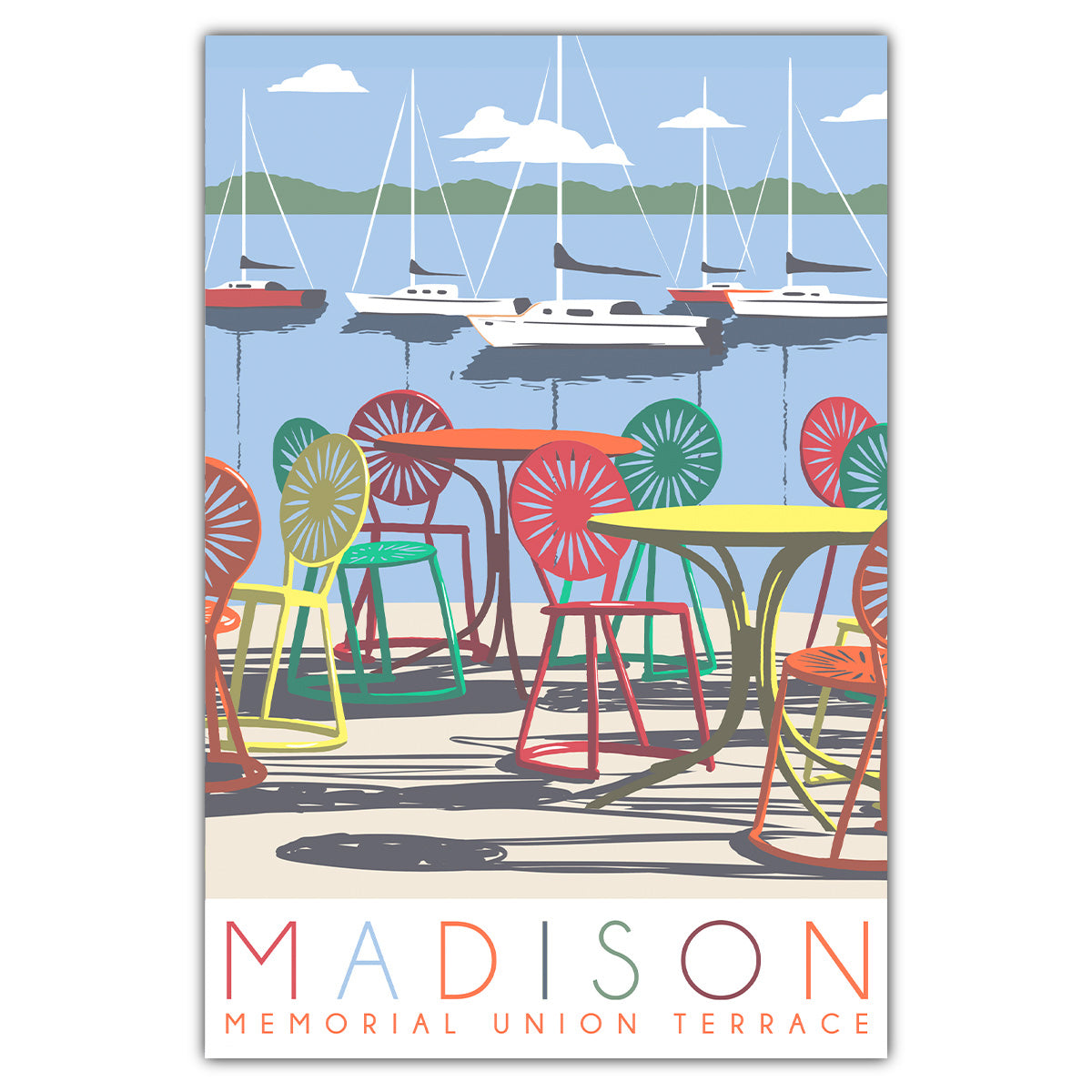 Madison Memorial Union Terrace Wisconsin Postcard - Bozz Prints