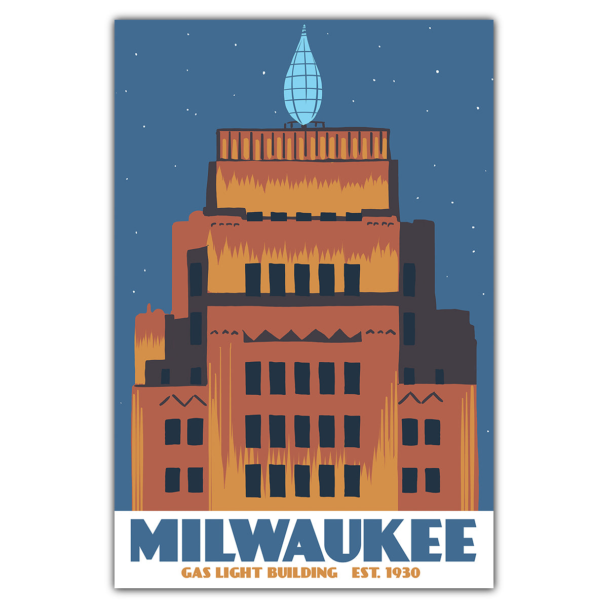 Milwaukee Gas Light Building Wisconsin Postcard - Bozz Prints