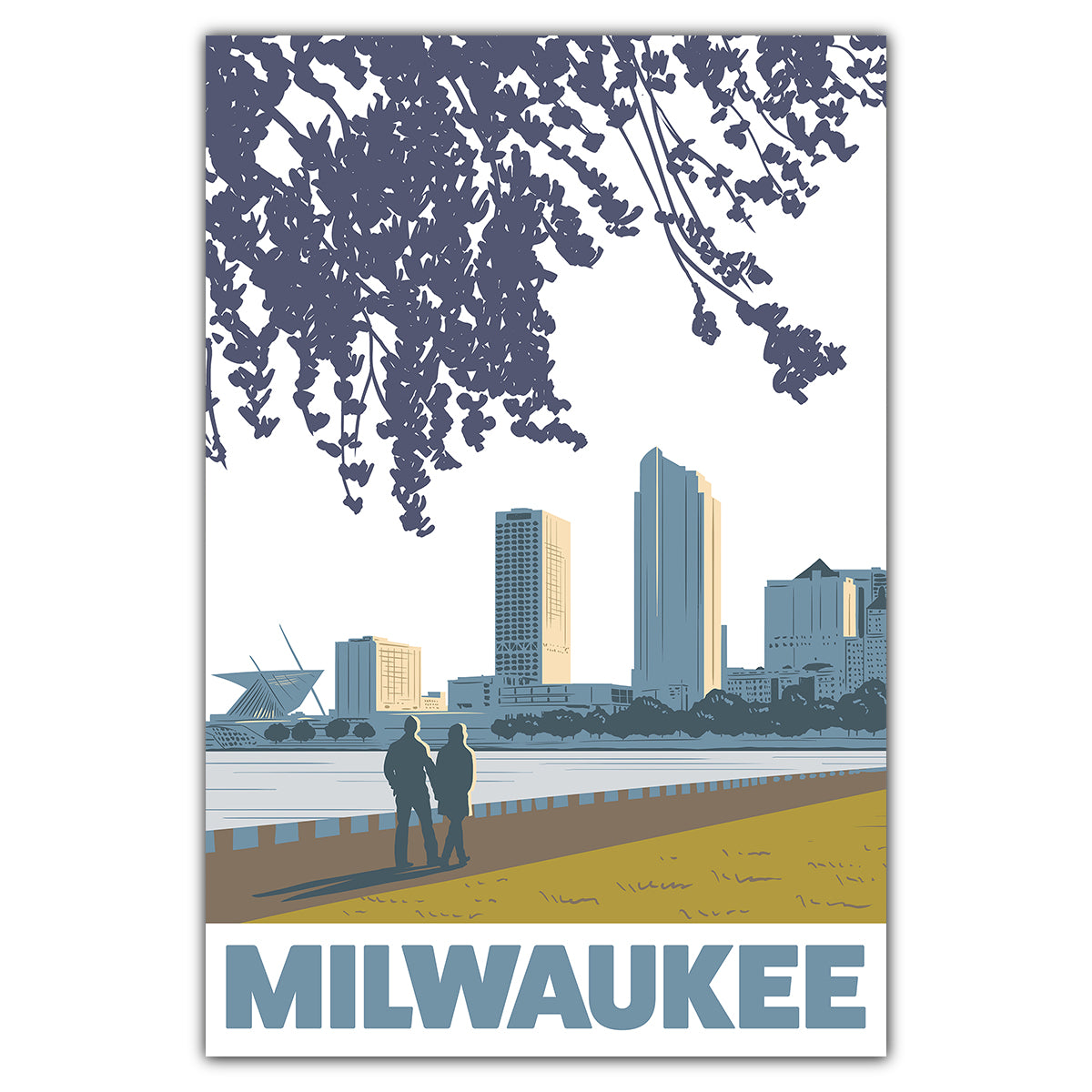 Milwaukee Lakefront Wisconsin Postcard - Bozz Prints
