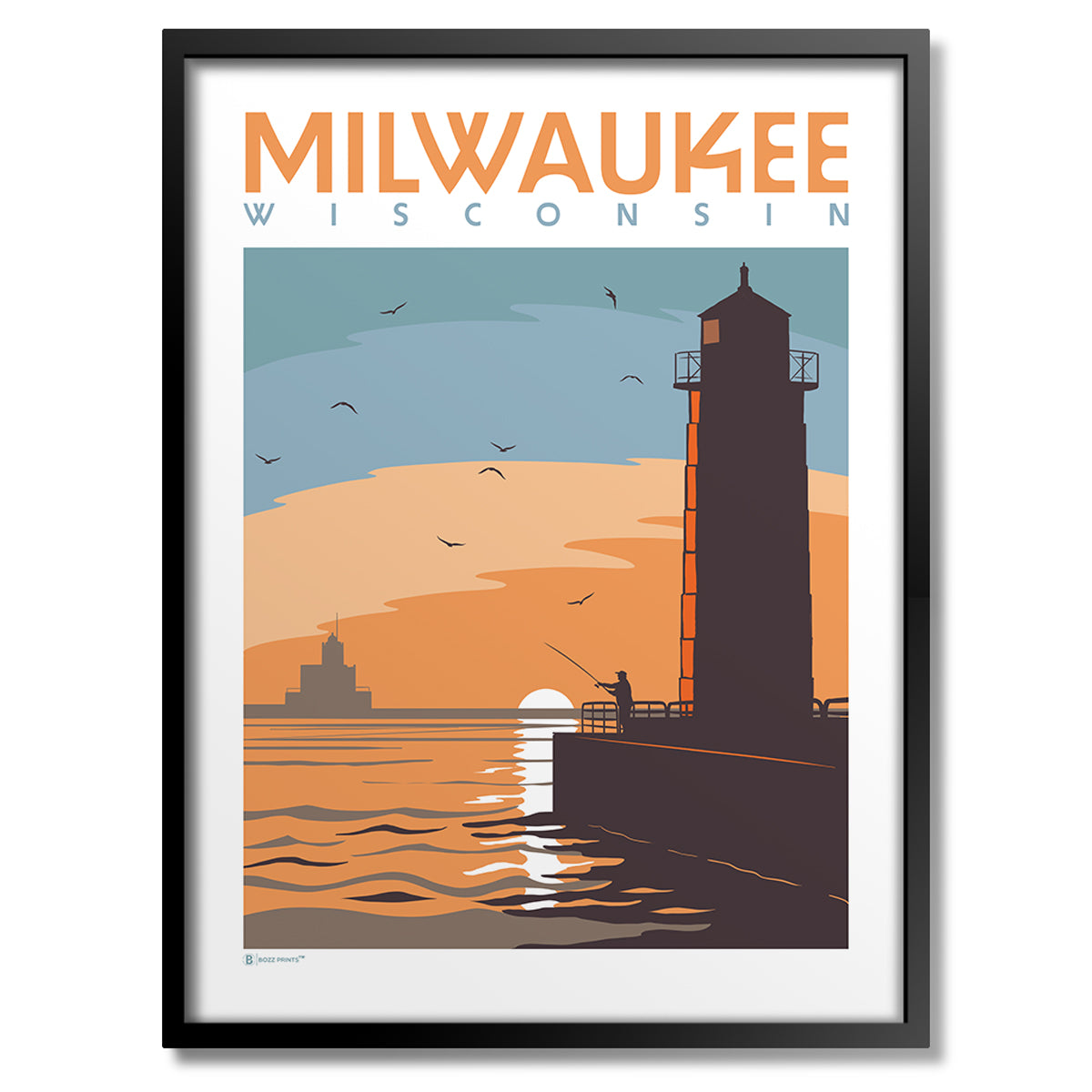 Milwaukee Pierhead Lighthouse Wisconsin Art Print - Bozz Prints