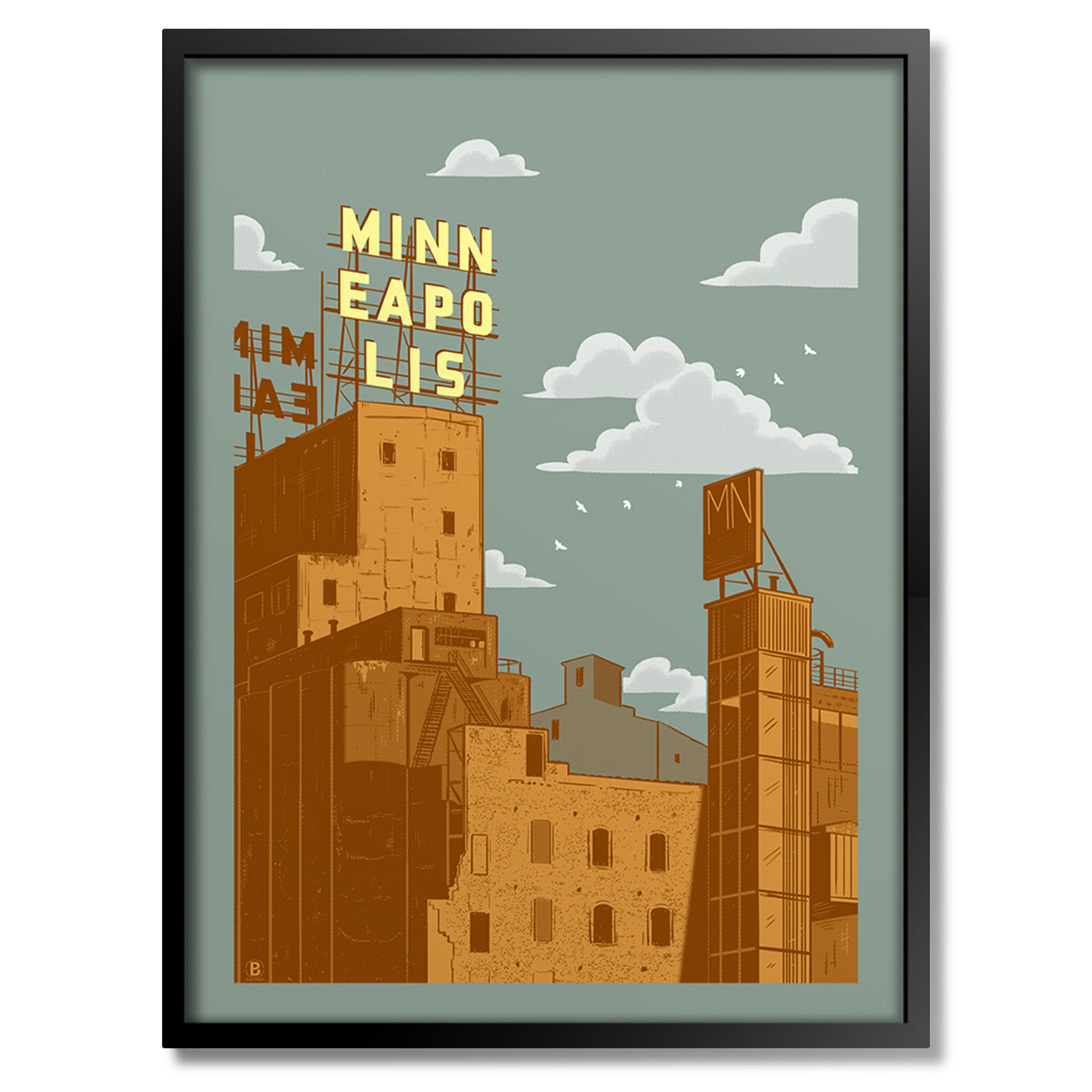 Minneapolis Gold Medal Sign Minnesota Art Print - Bozz Prints