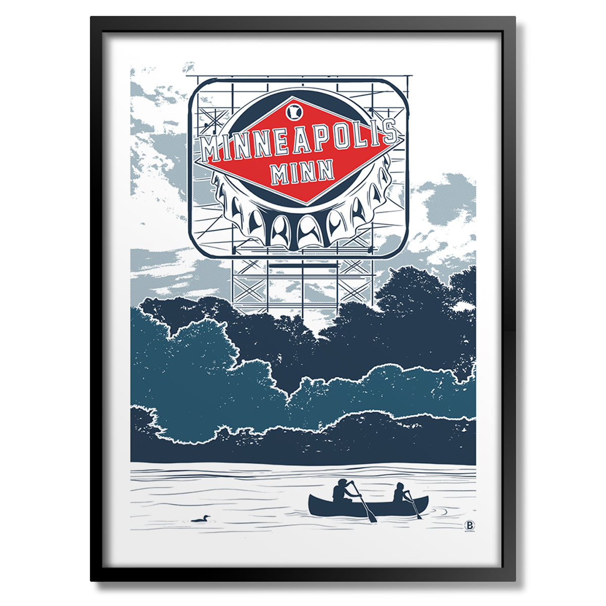 Minneapolis Grain Sign Minnesota Art Print - Bozz Prints