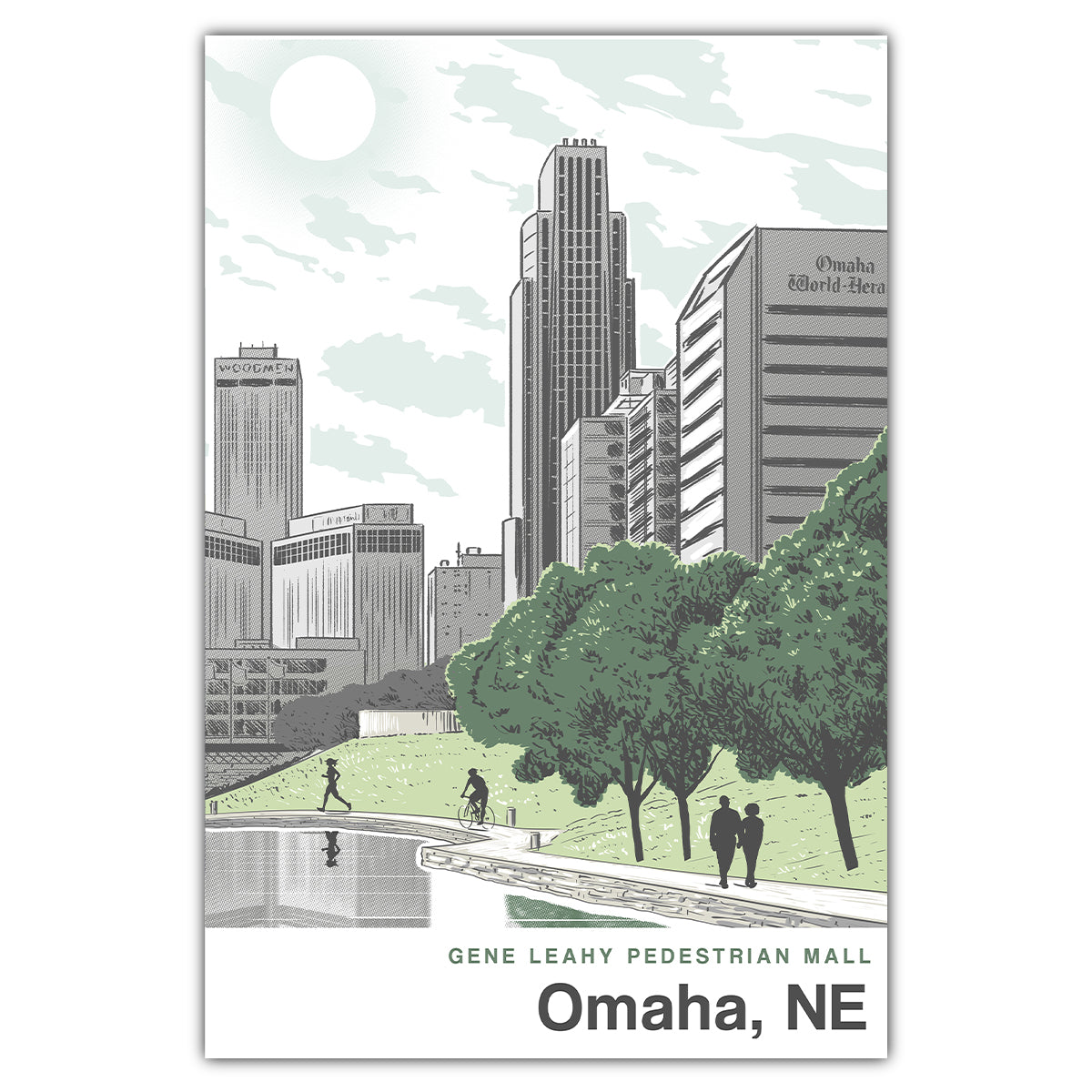 Omaha Park Nebraska Postcard - Bozz Prints