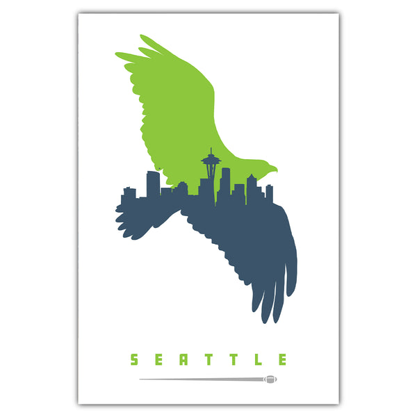 Seattle Football Washington Postcard - Bozz Prints