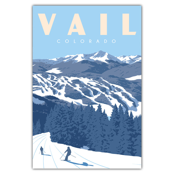 Ski Vail Colorado Postcard - Bozz Prints