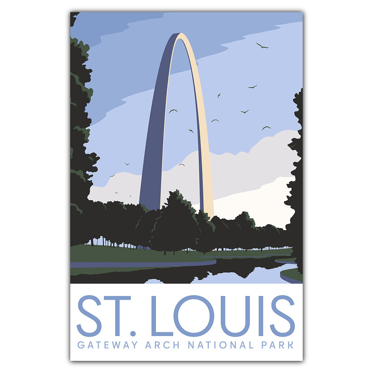 St. Louis Gateway Arch National Park Missouri Postcard - Bozz Prints