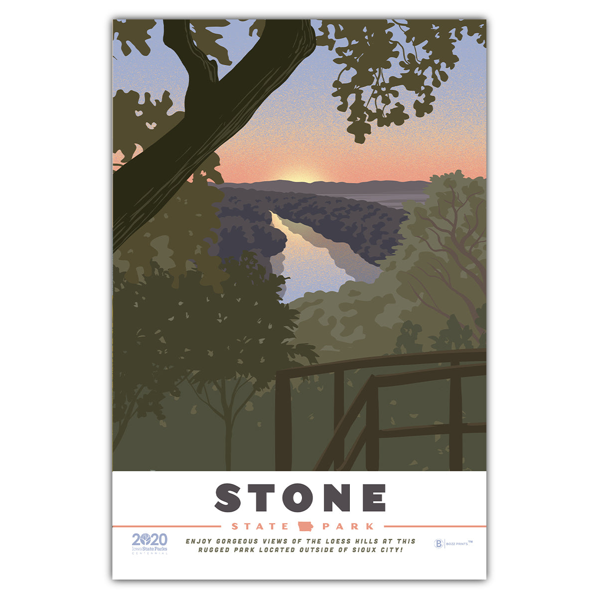 Stone Iowa State Park Postcard - Bozz Prints