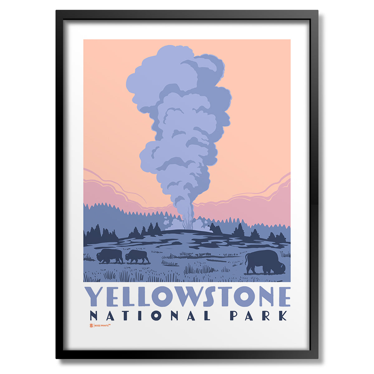 Yellowstone National Park Old Faithful Art Print - Bozz Prints